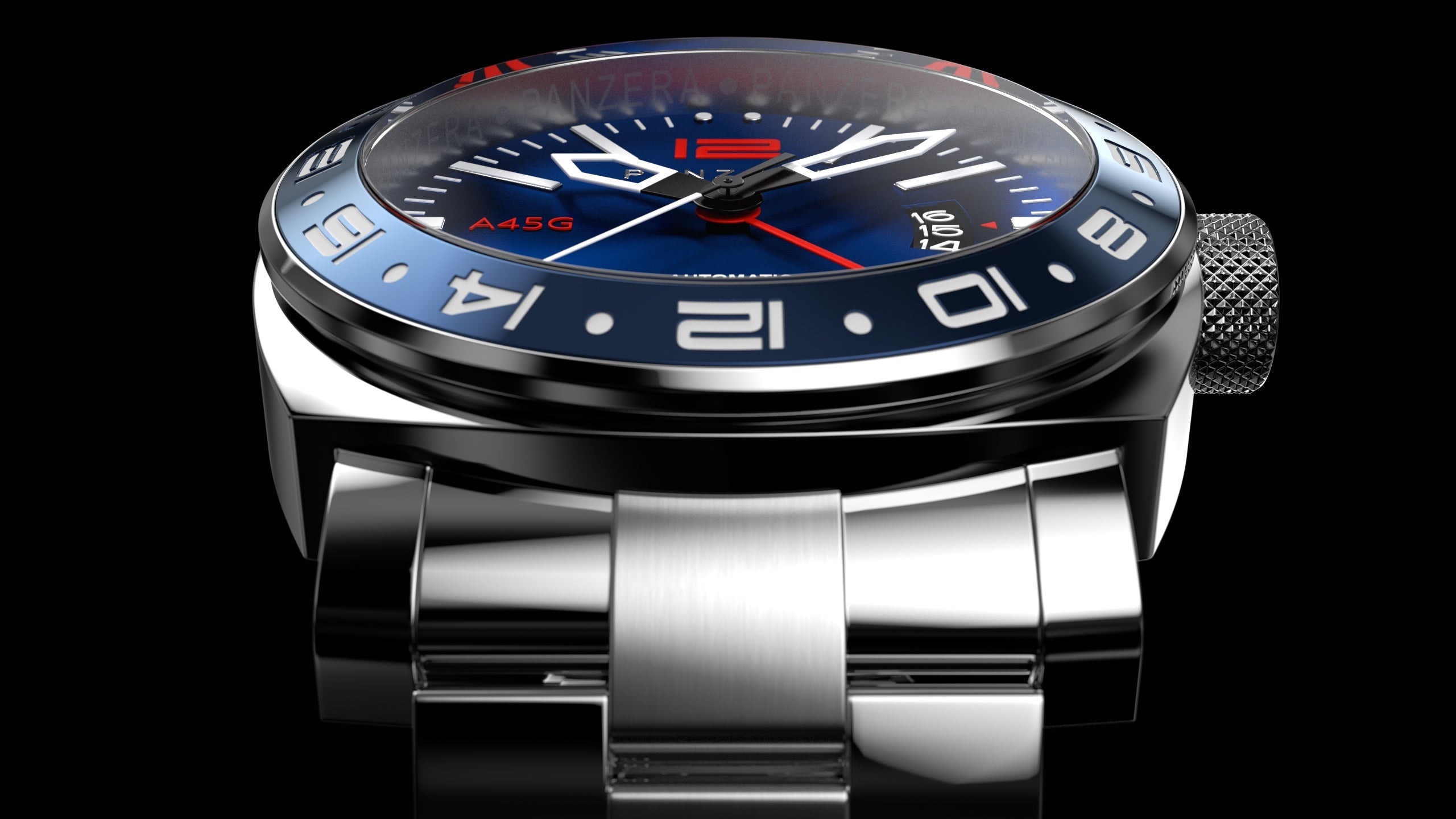 INTRODUCING THE NEW AQUAMARINE 45 GMT – PANZERA WATCHES